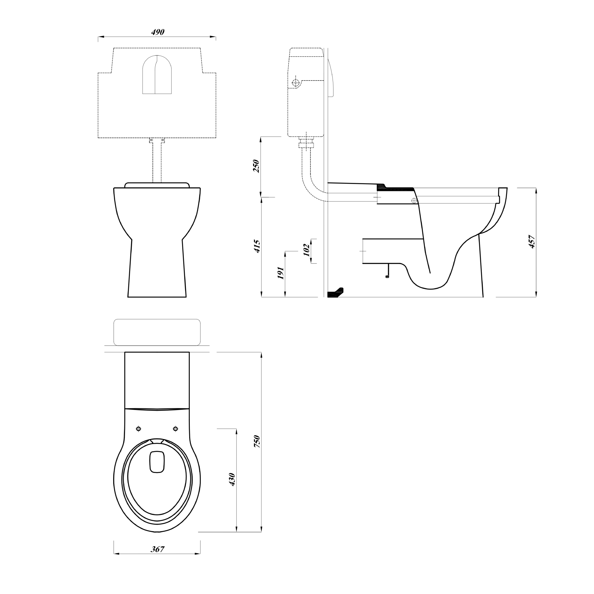 DOC M 750 Rimless WC Back To Wall - Lecico Egypt